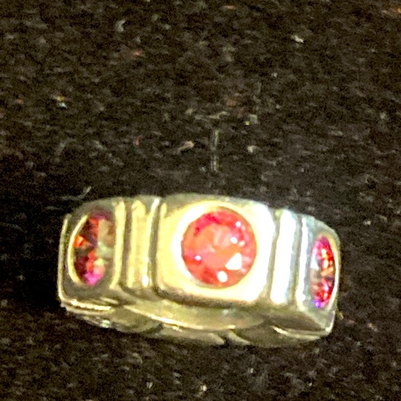 Pandora | Jewelry | Pandora Ruby Red Trinity Spacer Bead Retired | Poshmark